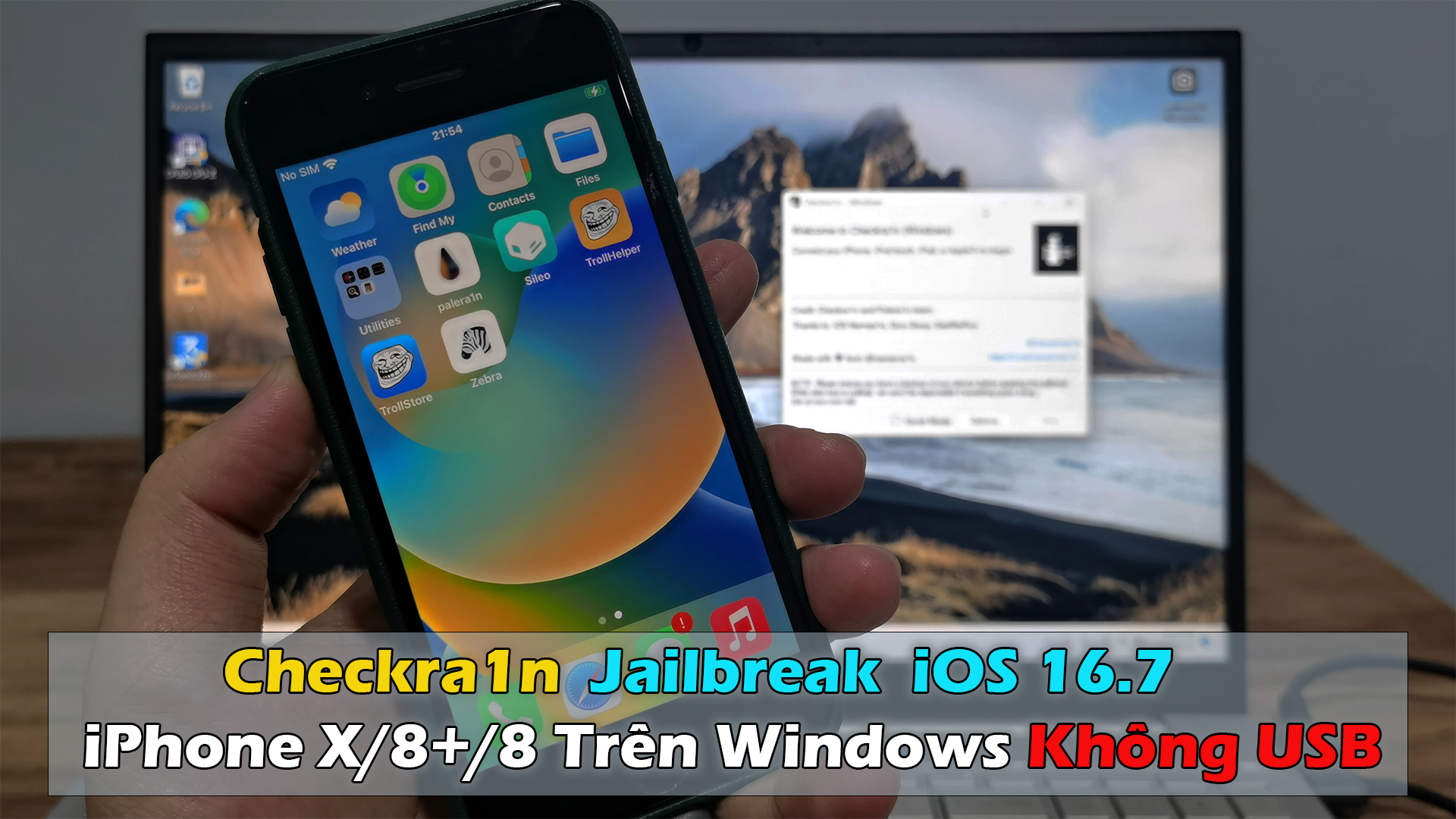 Jailbreak iOS 16.7 iPhone X/8+/8 Trên Windows Vơi "Checkra1n" Không Cần USB