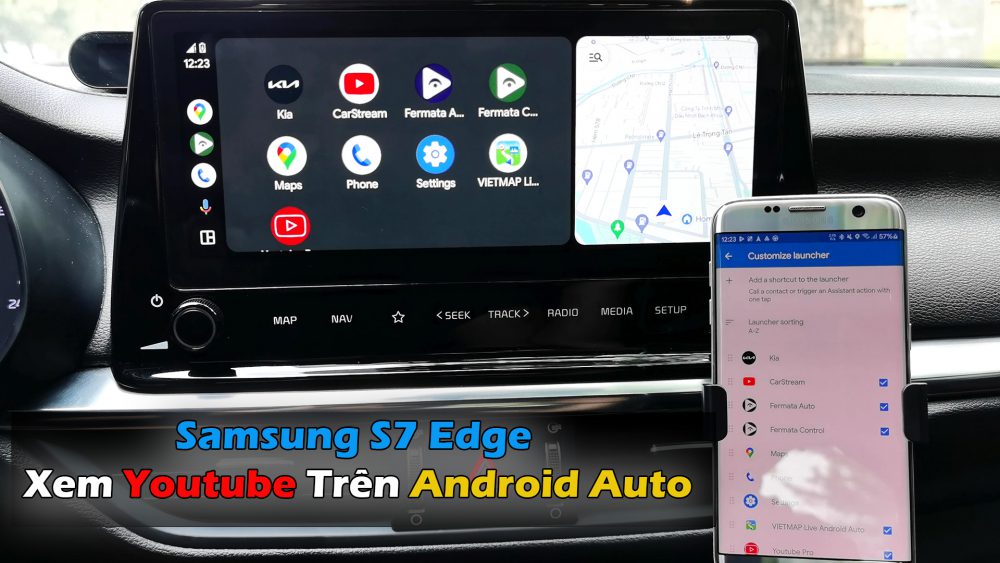 Samsung Galaxy S7 Edge Xem Youtube Trên Android Auto
