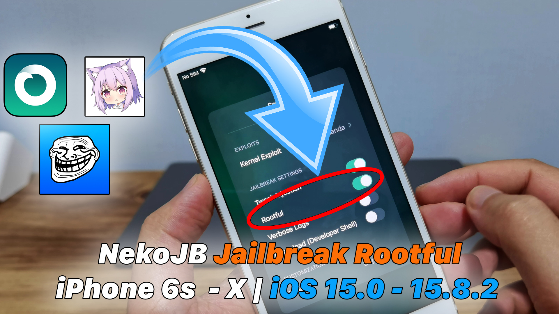 Hướng Dẫn NekoJB Jailbreak Rootful iPhone 6s - iPhone X | iOS 15.0 ...