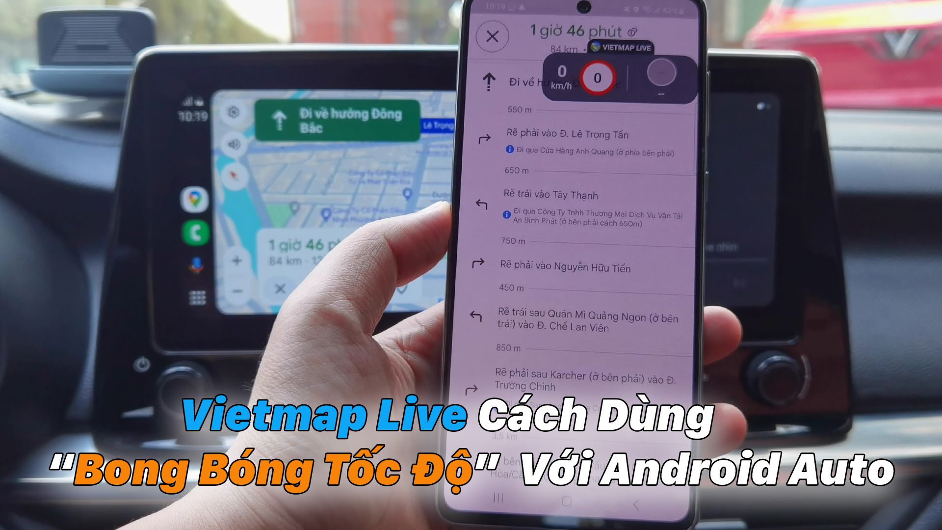 Vietmap Live Cách Dùng “Bong Bóng Tốc Độ” Với Android Auto