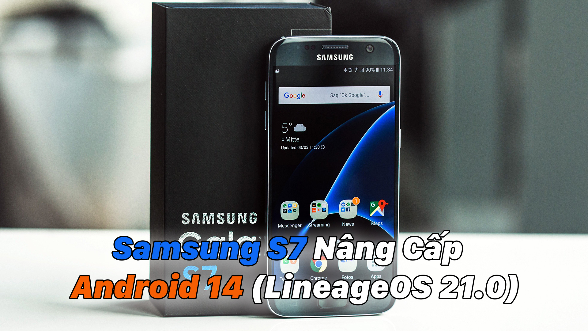 Samsung Galaxy S7 Nâng Cấp Android 14 (LineageOS 21.0)