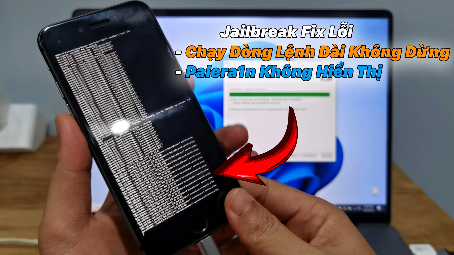 iPhone 8/8+/X Jailbreak "Hường Dẫn Fix Treo Dòng Lệnh - Không Hiên App Palera1n