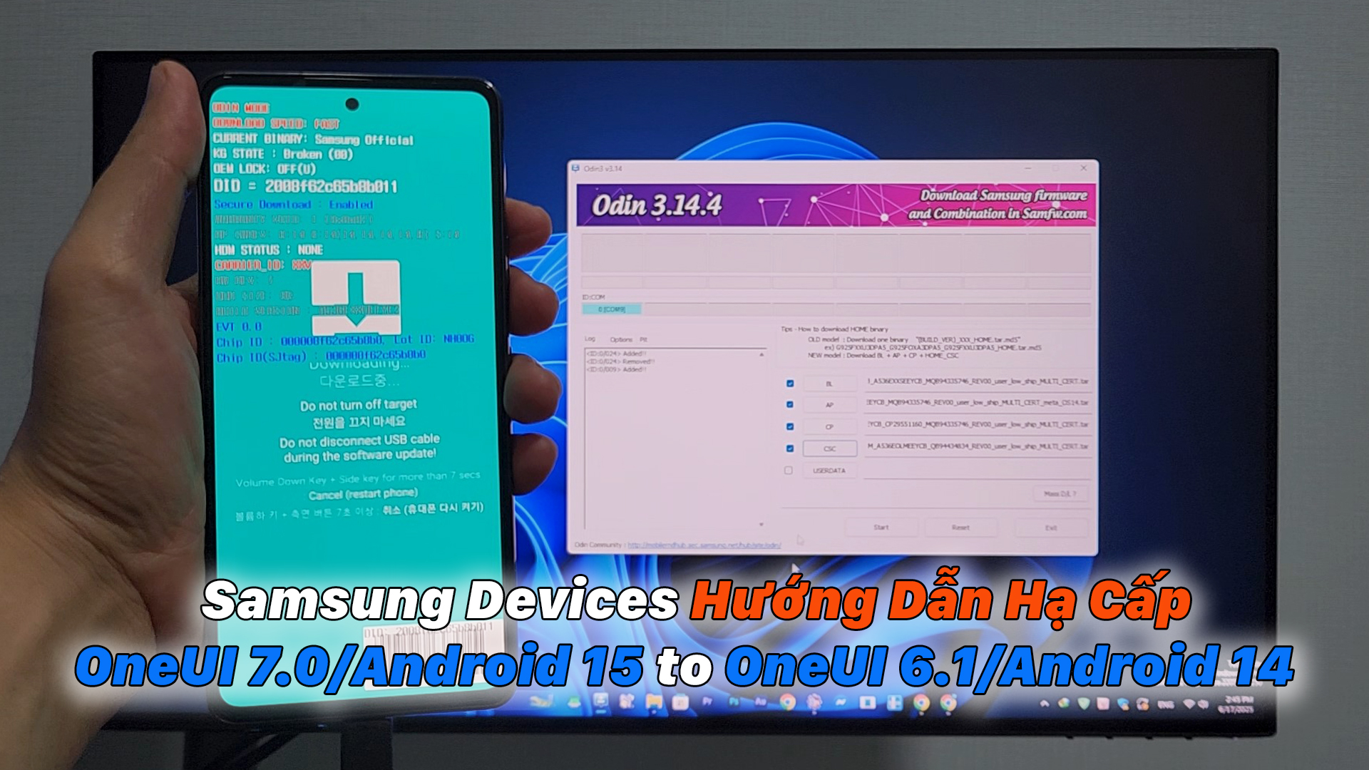Hướng Dẫn Hạ Cấp Samsung OneUI 7.0/Android 15 Xuống OneUI 6.1/Android 14