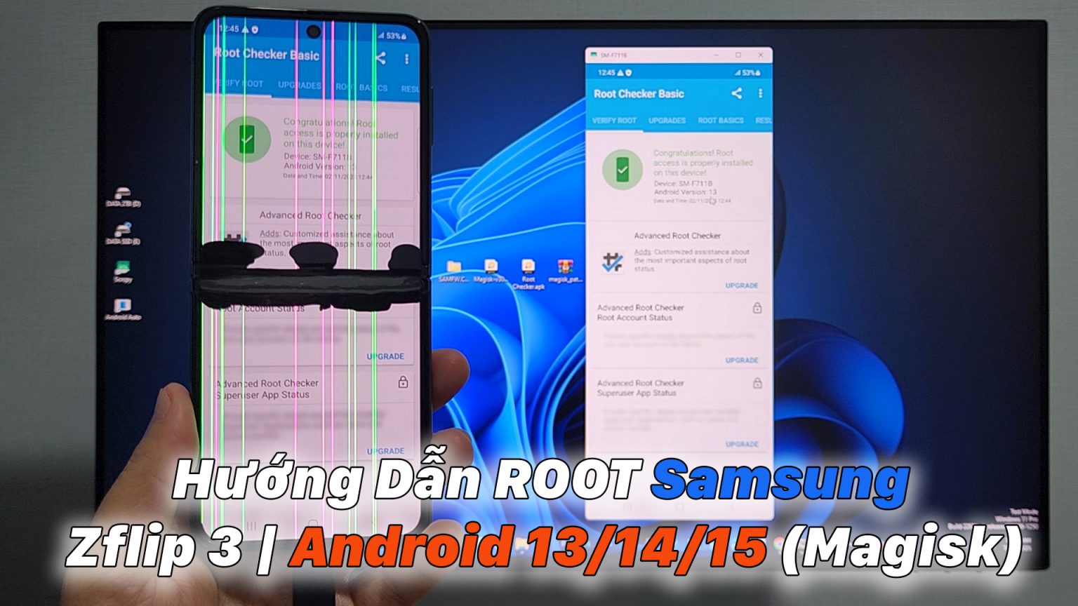Hướng Dẫn ROOT Samsung Galaxy Zflip 3 | Android 13/14/15 (Magisk)