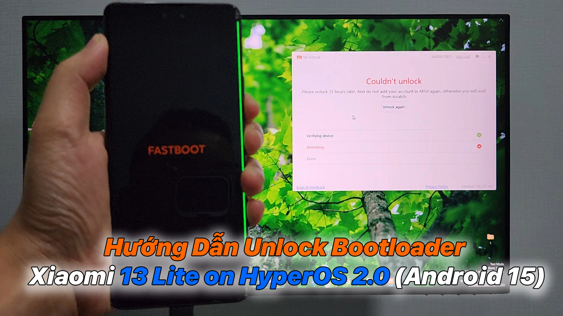 Hướng Dẫn Unlock Bootloader Xiaomi 13 Lite trên HyperOS 2.0 (Android 15)