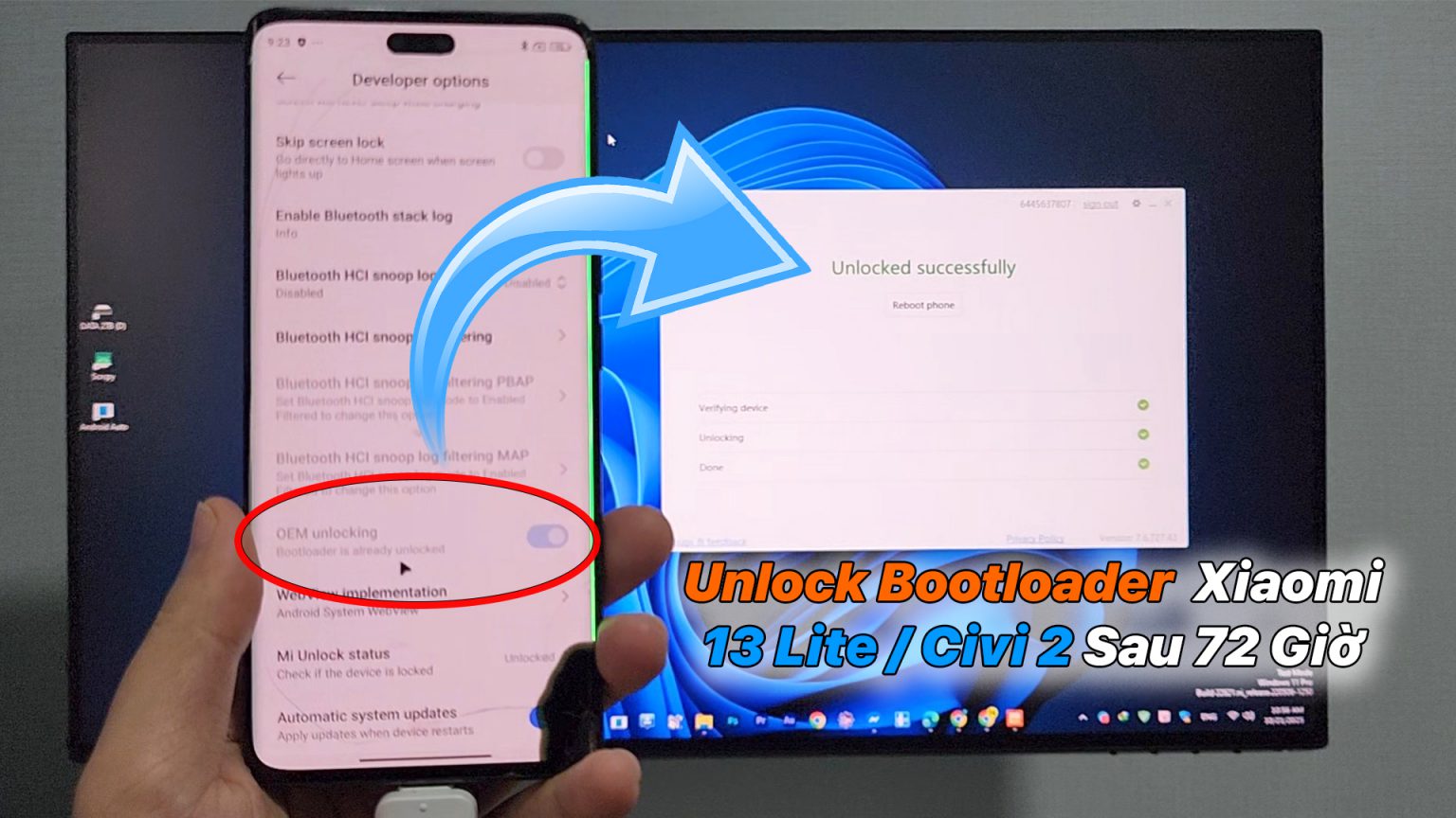 Hướng Dẫn Unlock Bootloader Xiaomi 13 Lite / Civi 2 Sau 72 Giờ